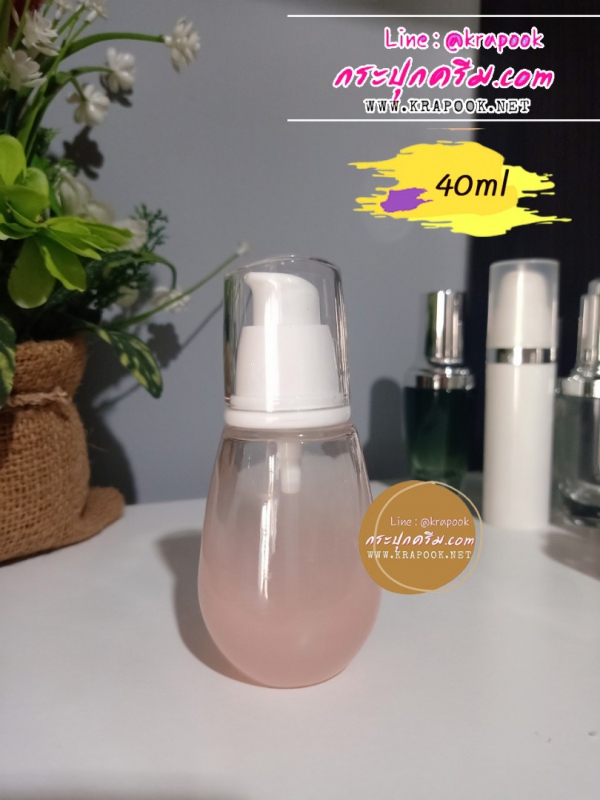ขวดแก้ว ขวดแก้ว ชมพู 40ml : กระปุกครีม.com